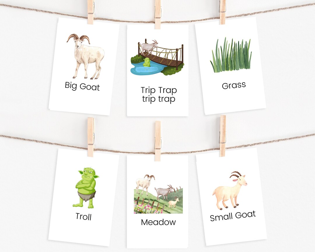 Three Billy Goats Gruff Story Cards, Storytelling Cards, Fairy Tale ...