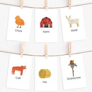 26 Farm Animals Flashcards, Farm Life, INSTANT DOWNLOAD, Nature Cards ...