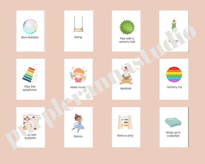 42 Calming Corner Flashcards Calming Techniques Emotions and - Etsy