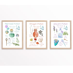 Printable Mud Kitchen Recipe Cards, Magic Potions Bundle, Montessori ...