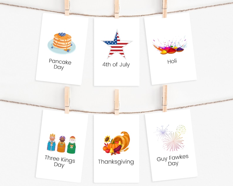 24 Around the World Flashcards, Celebrations, Festivals, INSTANT ...