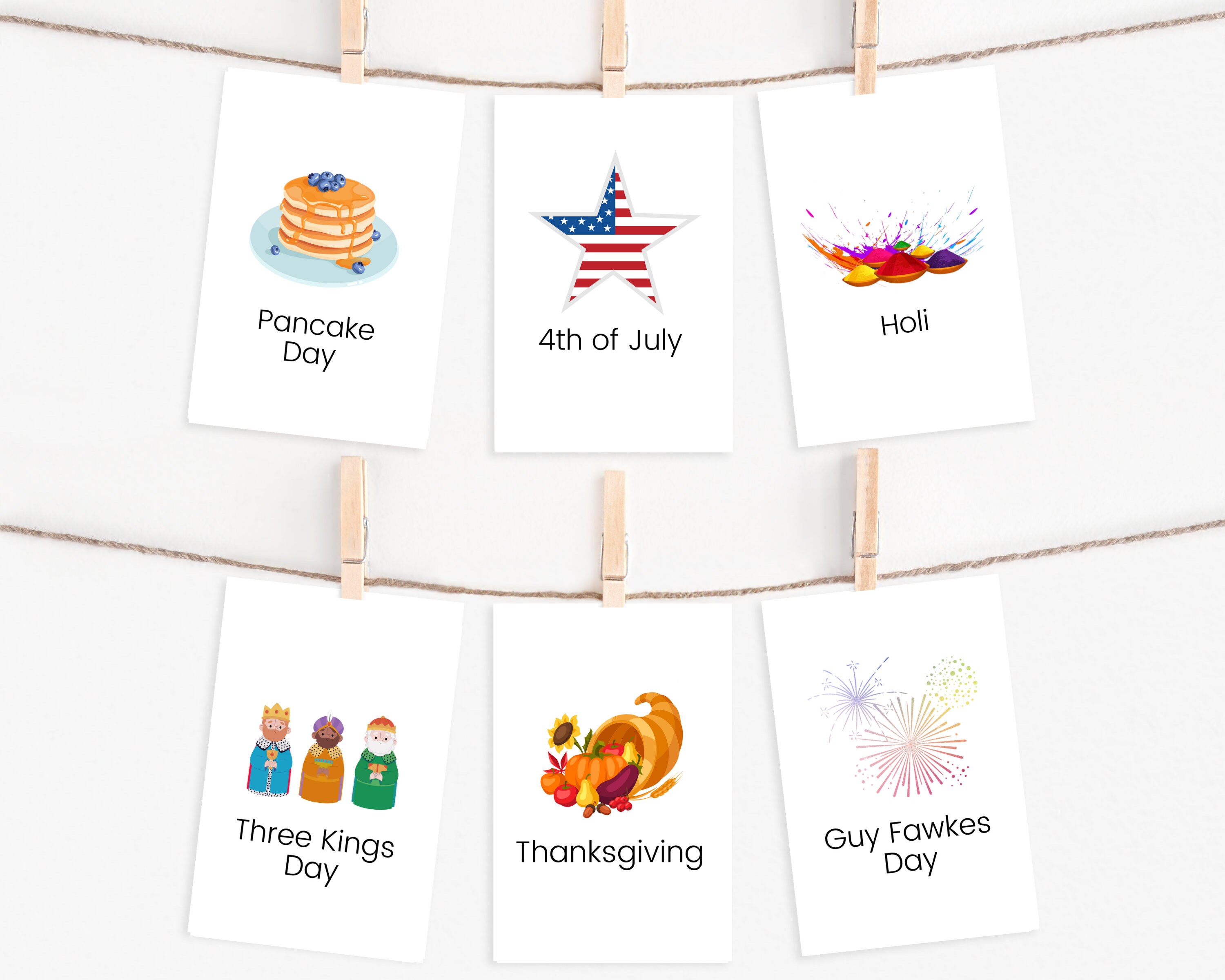 24 Around the World Flashcards, Celebrations, Festivals, INSTANT ...