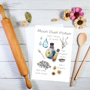 Printable Mud Kitchen Recipe Cards, Magic Fairy Potion Cards ...
