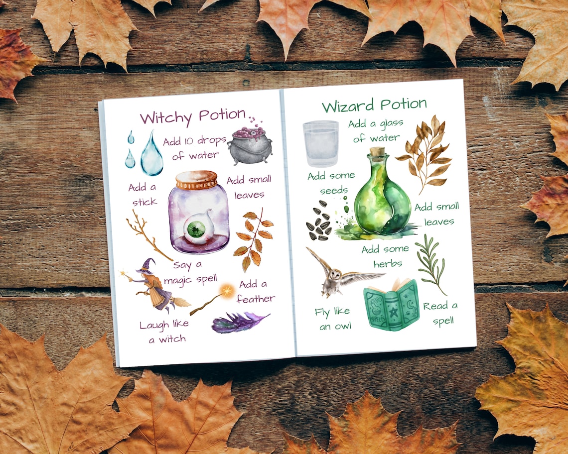 Halloween Mud Kitchen Recipe Cards, Printable Halloween Potions ...