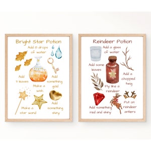 Christmas Mud Kitchen Recipe Cards, Printable Christmas Potions ...