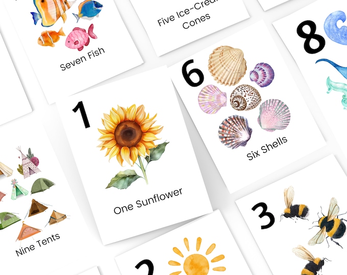 Nature Number Cards 1-20 | Charlotte Mason Pre K | Homeschool ...