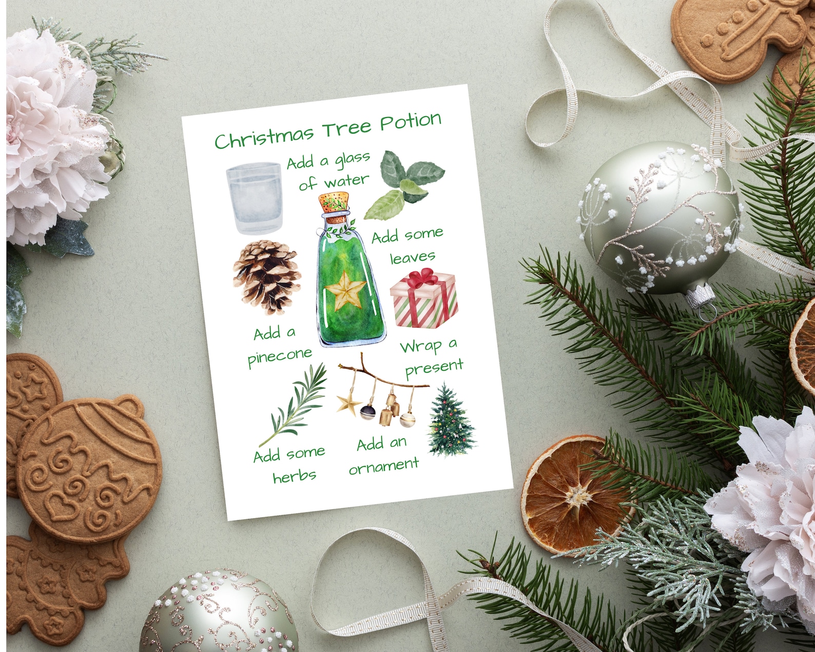 Christmas Mud Kitchen Recipe Cards, Printable Christmas Potions ...