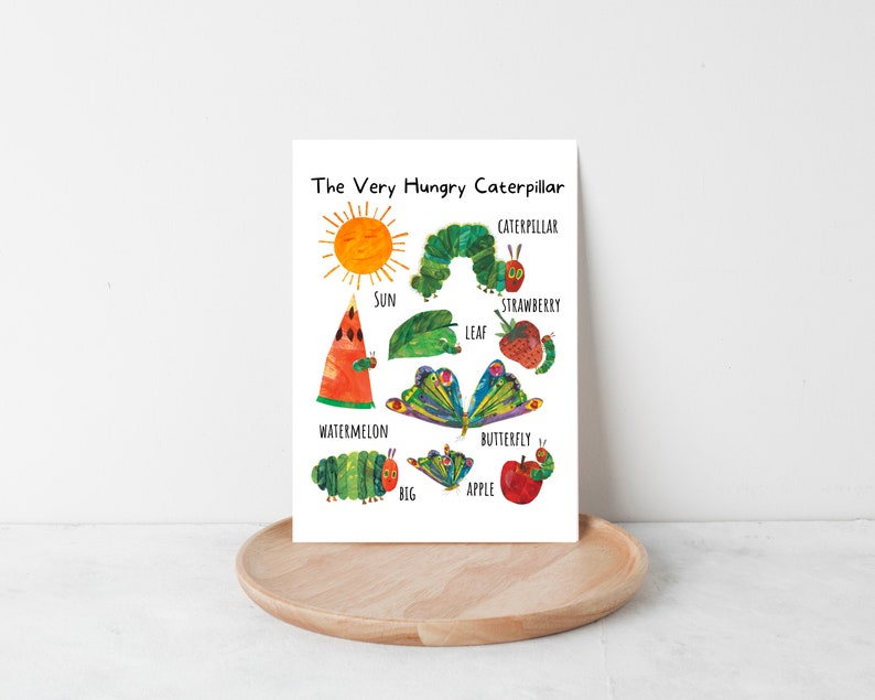 The Very Hungry Caterpillar Poster Printable Wall Art - Etsy Canada