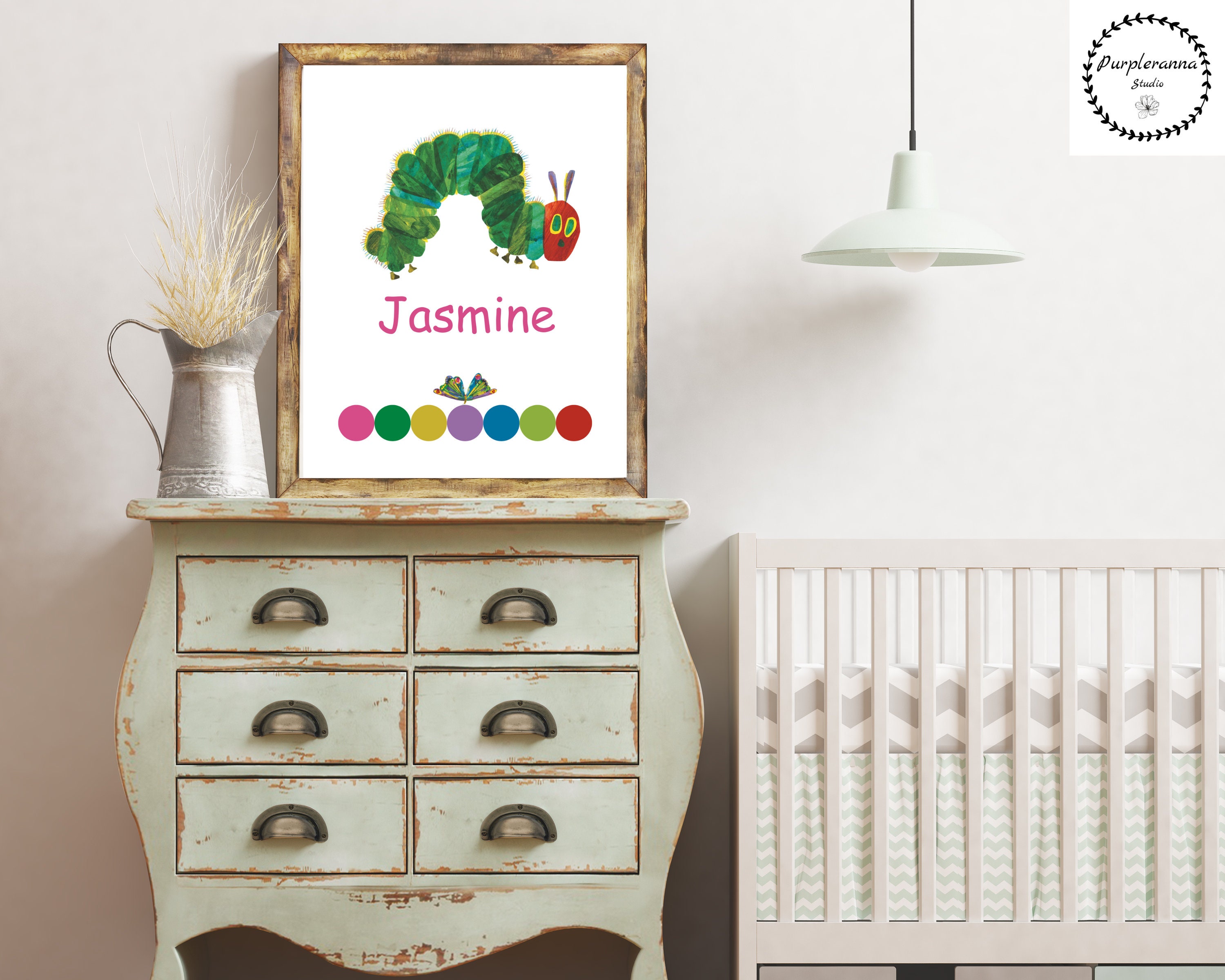 The Very Hungry Caterpillar Printable Wall Art, Personalised Nursery ...