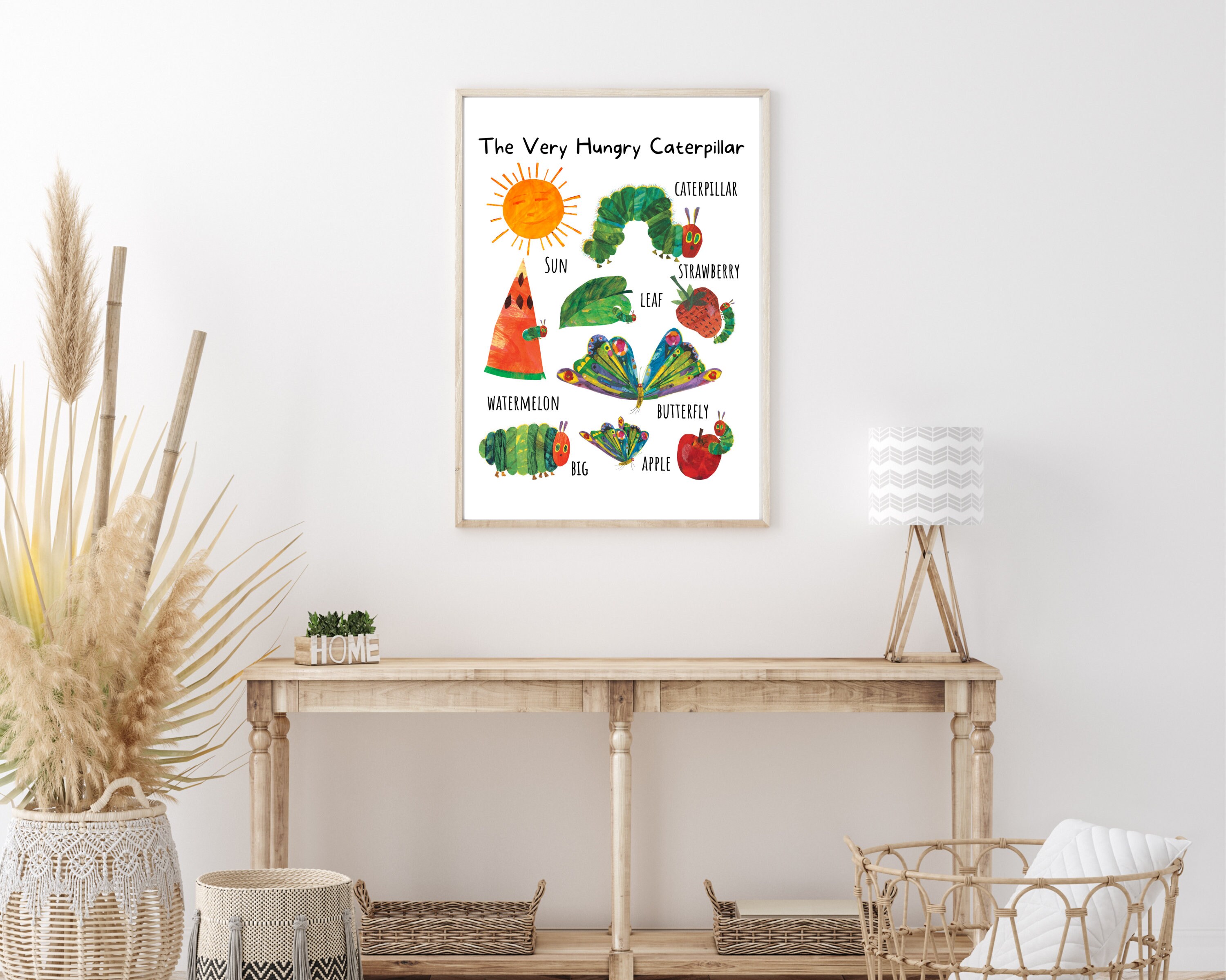 The Very Hungry Caterpillar Poster, Nursery Classroom Decor (digital ...