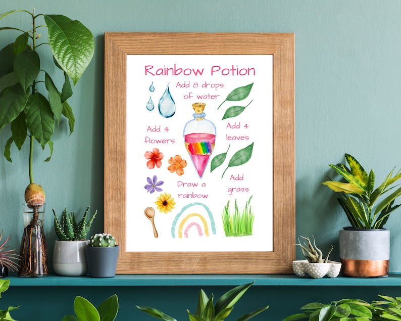 Printable Mud Kitchen Recipe Cards, Magic Fairy Potion Cards ...