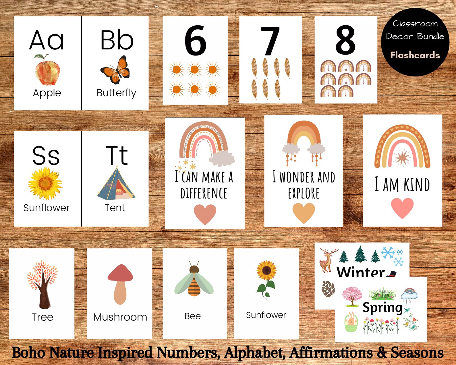 Classroom Decor Bundle, Flashcards Bundle, Preschool Bundle, Homeschool ...