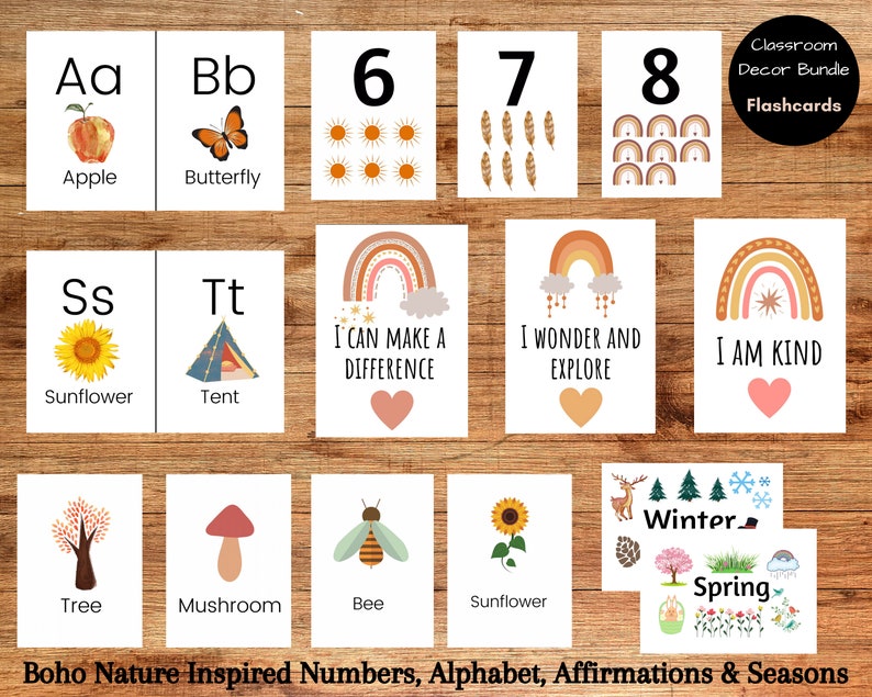 Classroom Decor Bundle, Flashcards Bundle, Preschool Bundle, Homeschool ...