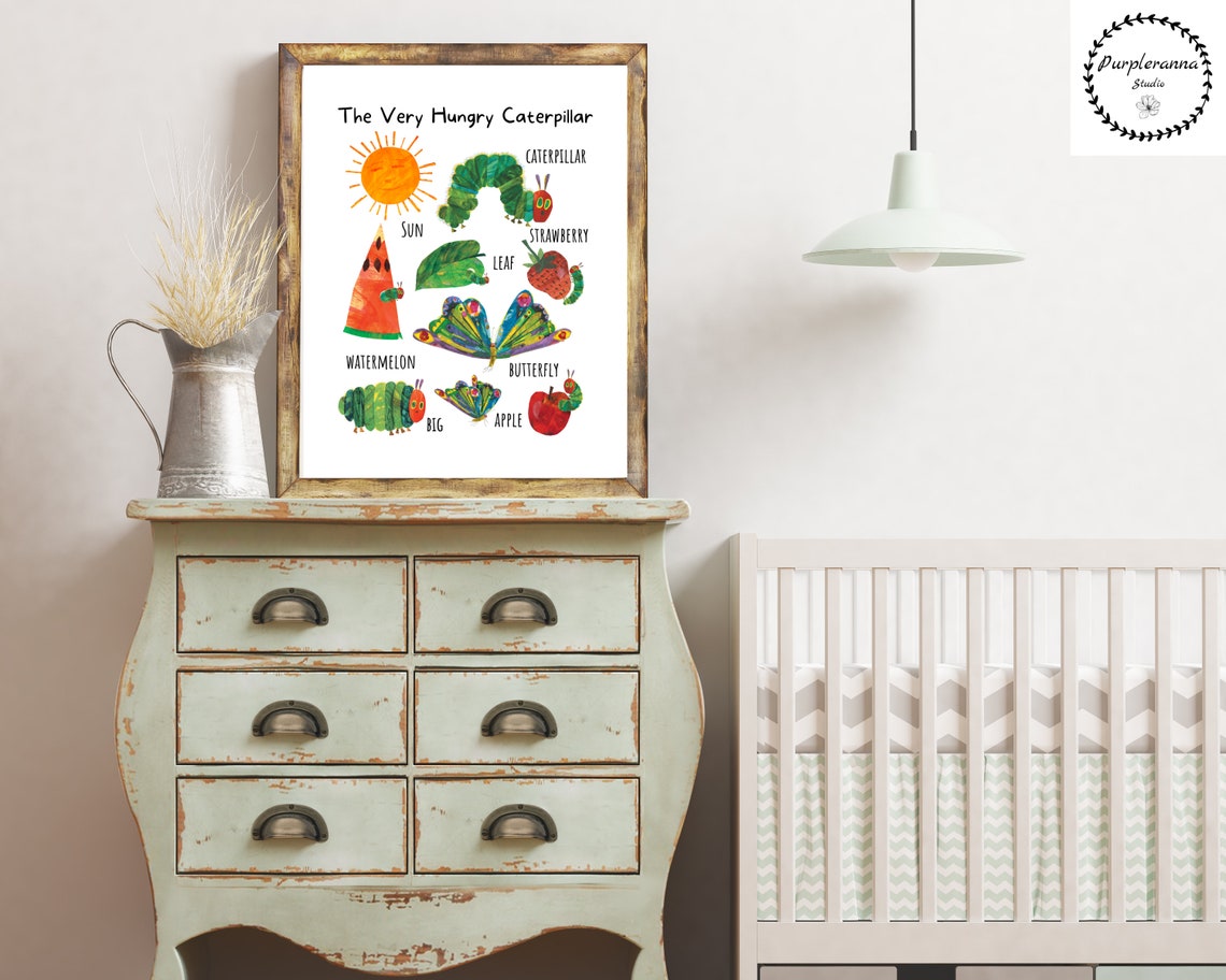 The Very Hungry Caterpillar Poster Printable Wall Art - Etsy Canada