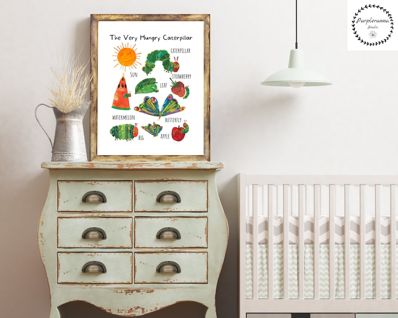 The Very Hungry Caterpillar Poster Printable Wall Art - Etsy Canada