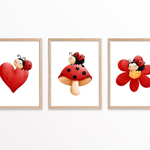 Ladybug Nursery Art - Etsy