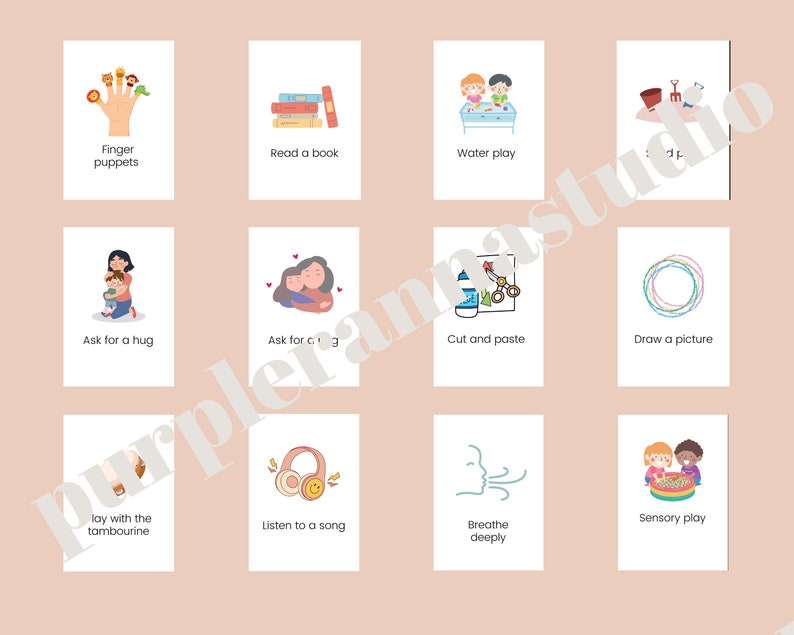42 Calming Corner Flashcards Calming Techniques Emotions and - Etsy