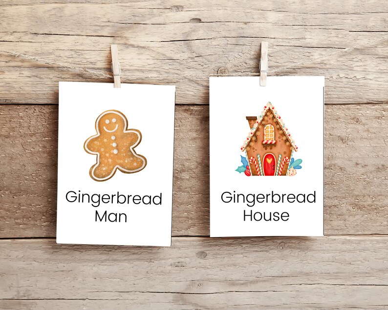Christmas Flashcards, Montessori Homeschool Printable (instant Download ...