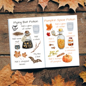 Halloween Mud Kitchen Recipe Cards, Printable Halloween Potions ...