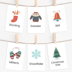 Christmas Flashcards, Montessori Homeschool Printable (instant Download ...