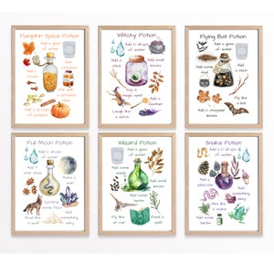 Halloween Mud Kitchen Recipe Cards, Printable Halloween Potions ...