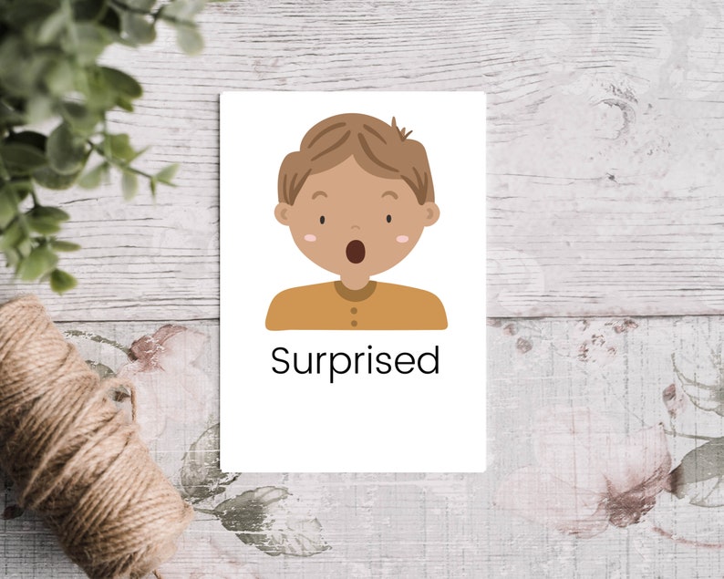 Feelings Flashcards, Montessori Emotion Cards for Kids (PDF) - Etsy