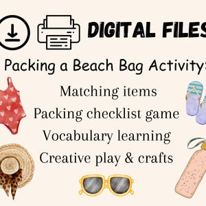 Pack A Beach Bag Activity, Sorting Beach Clothes, Summer Game,packing ...