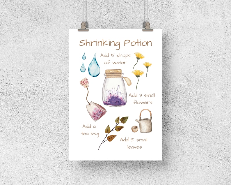 Printable Mud Kitchen Recipe Cards, Magic Fairy Potion Cards ...