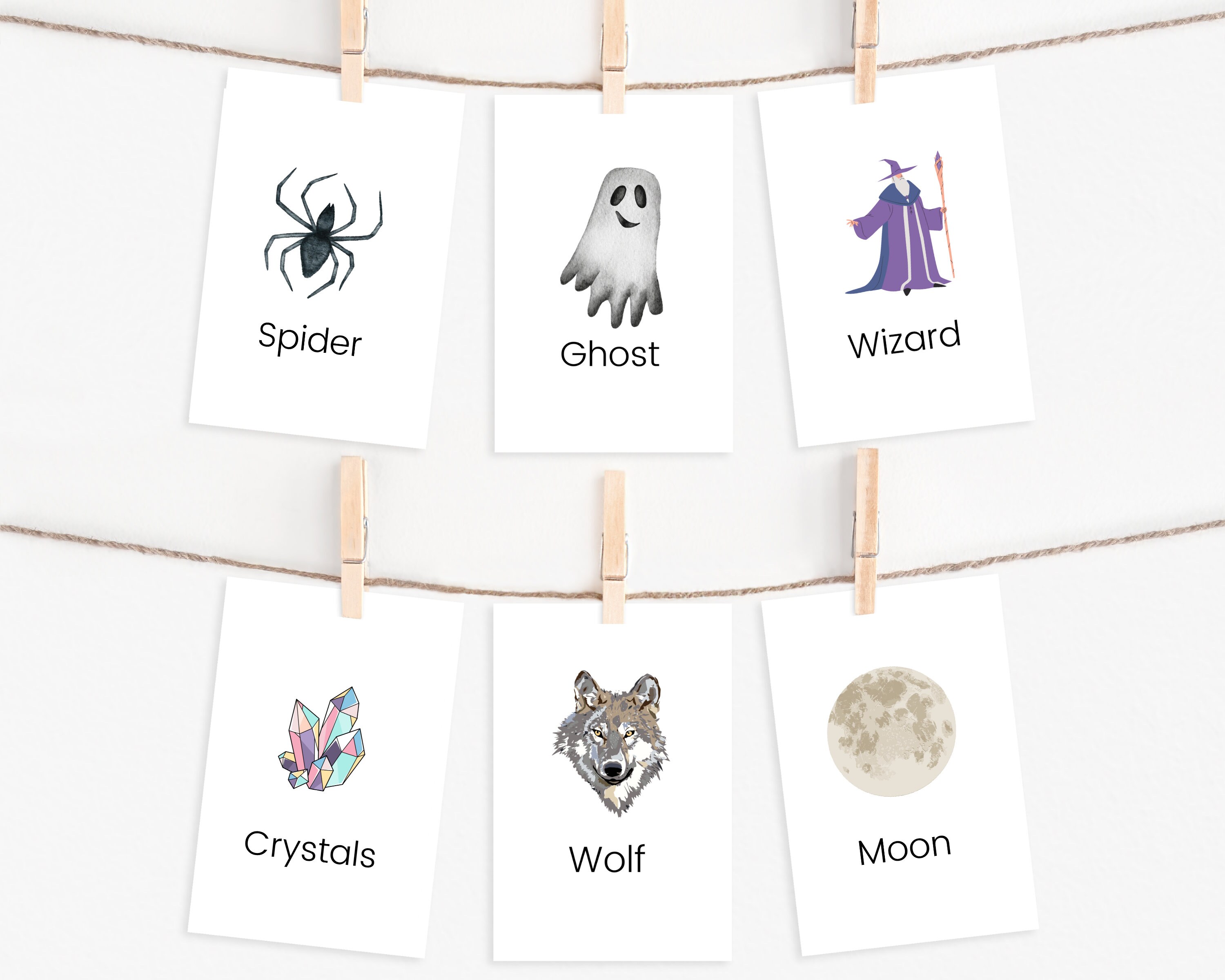 18 Autumn Flashcards, Fall Flashcards Bundle, 20 Halloween Flashcards ...