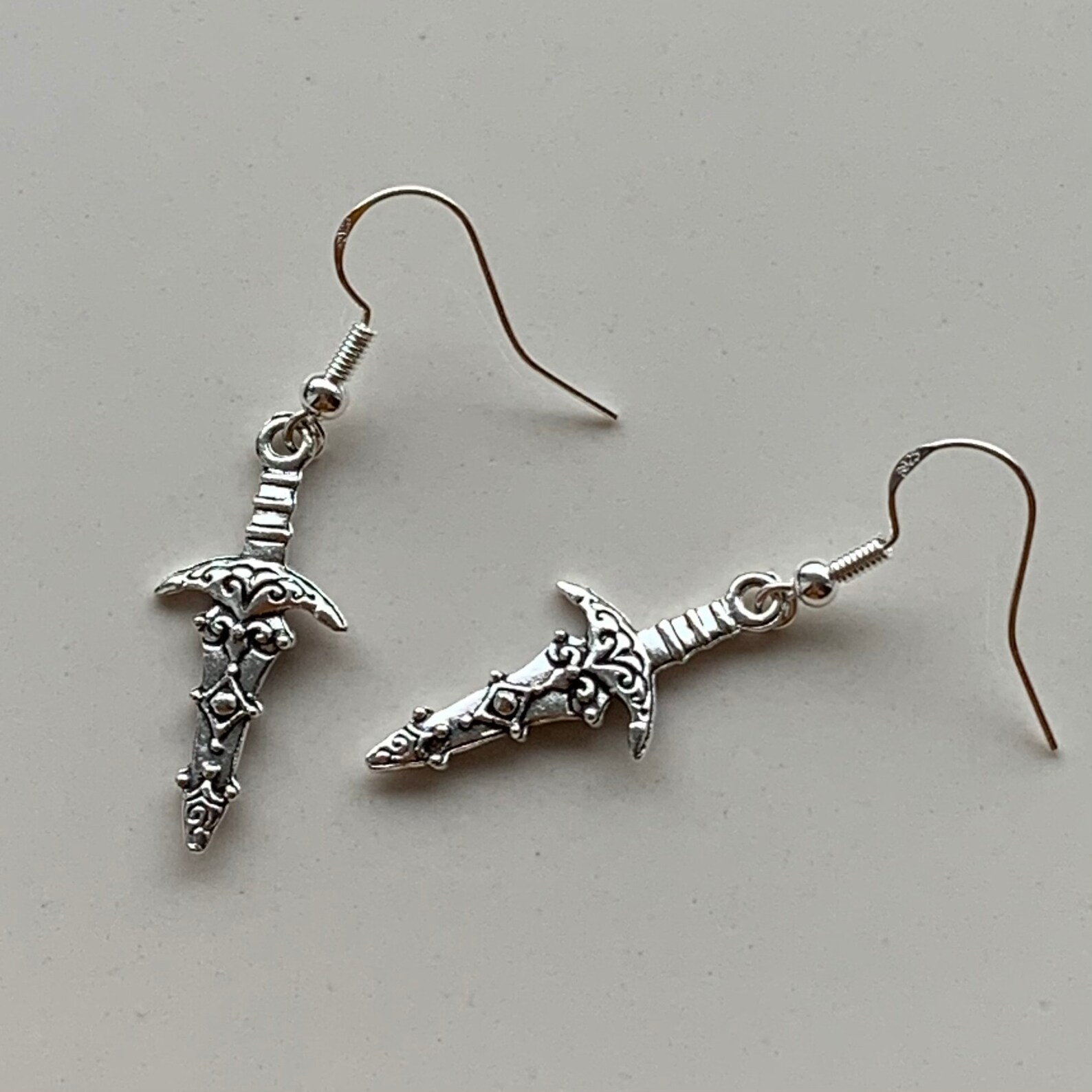 Dagger Earrings, Grunge, Jewellery, Sterling Silver, Cool, Goth - Etsy