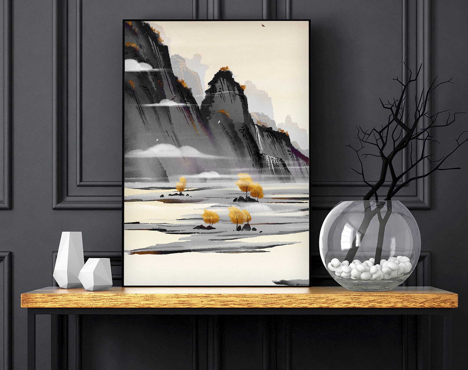 Calming Watercolor Painting Print Set of 3 Minimalist Wall | Etsy