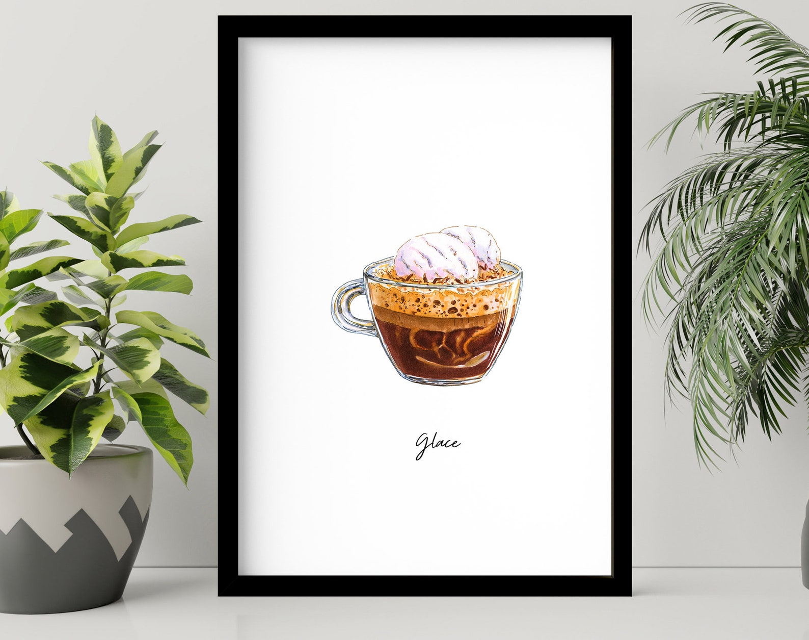 Coffee Gift art print poster Coffee station bar decor Coffee | Etsy