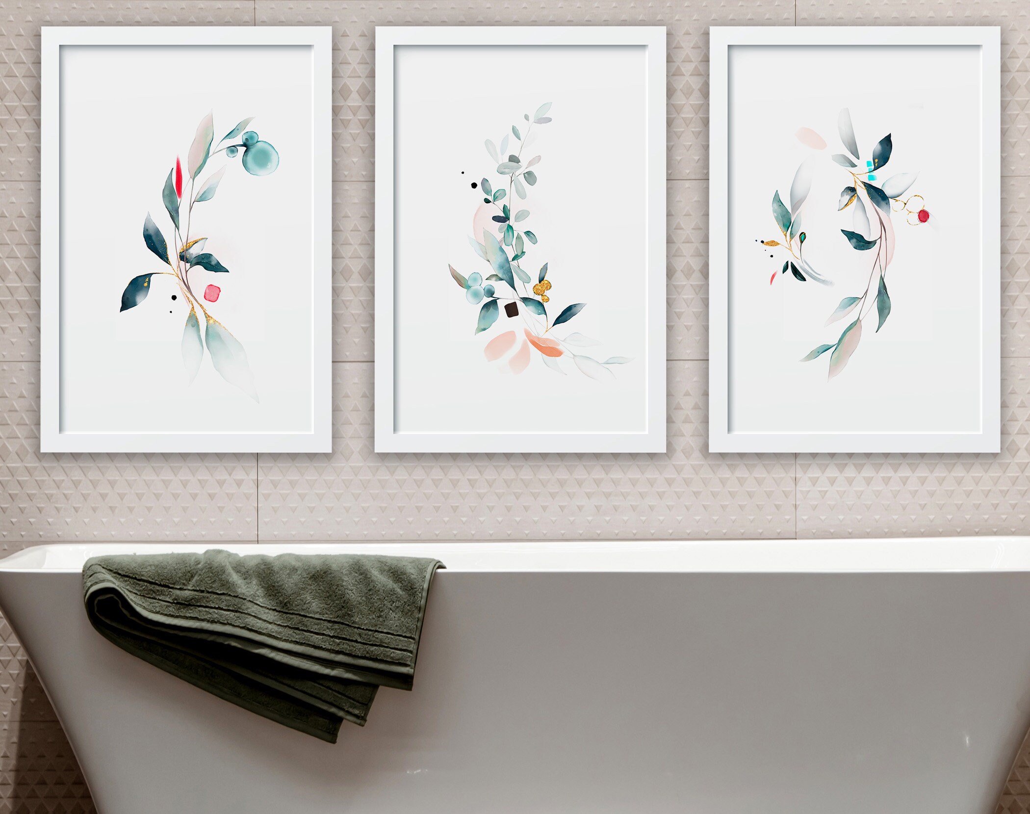 Spa Bathroom decor Bathroom wall decor Botanical bathroom | Etsy