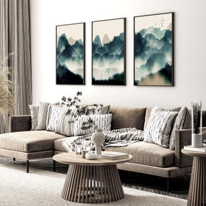 Home Decor Wall Art, Wall Hanging Set X 3 Prints, Office Decor, Living ...