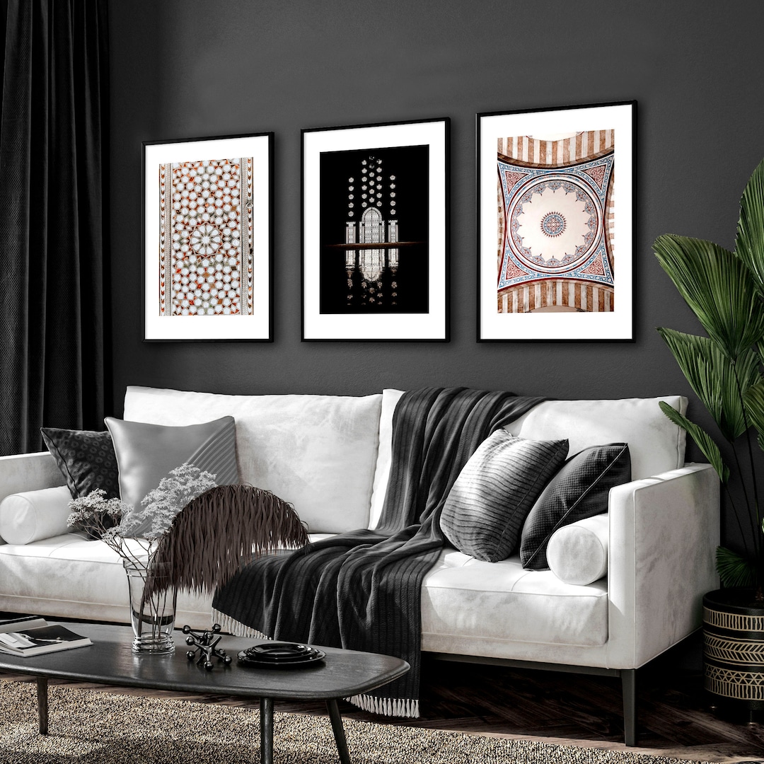 Islamic Wall Art Set of 3 Art Prints, Islamic Home Decor, Eid ...