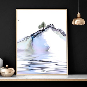 Calming Watercolor Painting Print Set of 3 Minimalist Wall Prints Zen ...