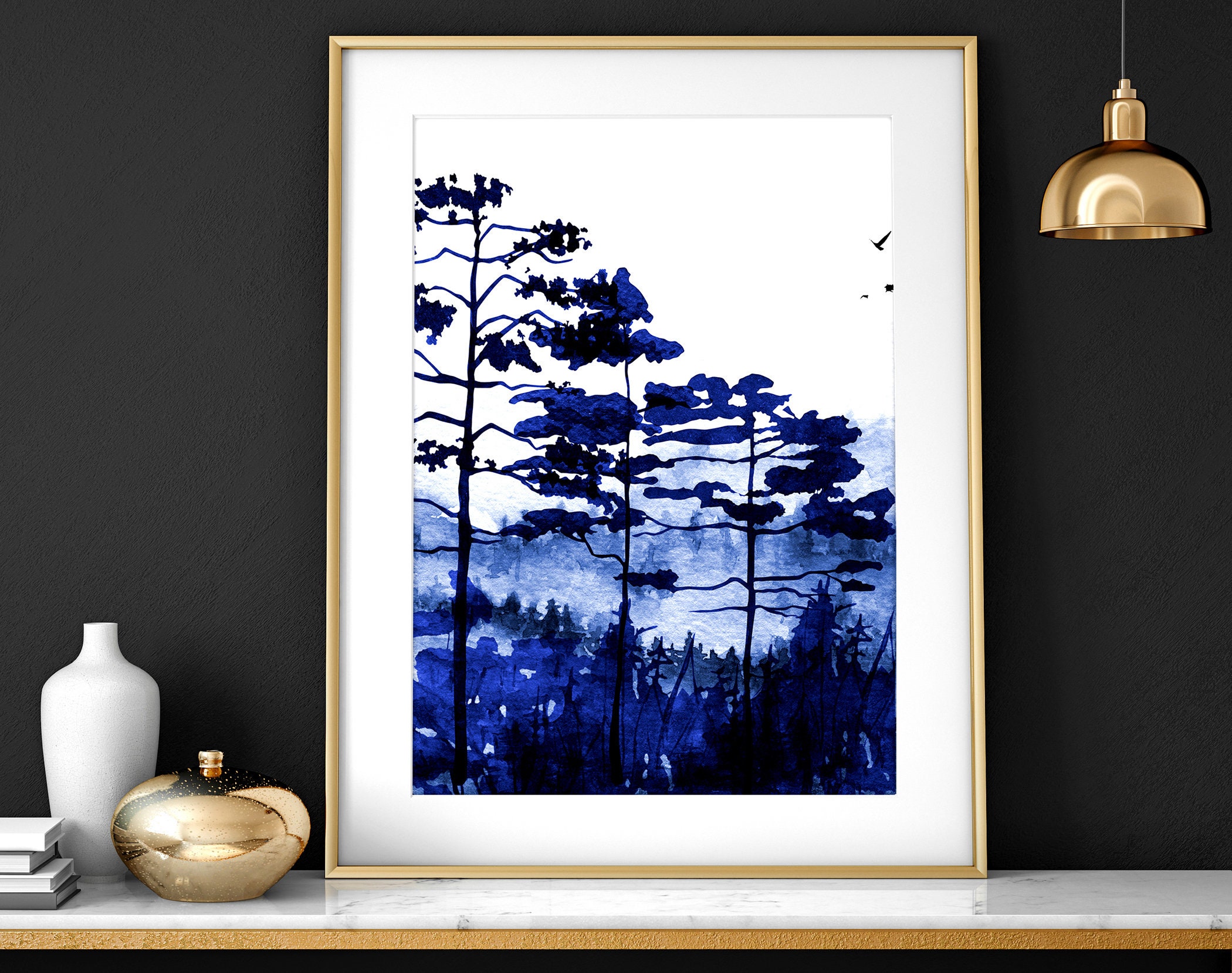 Calming Watercolor Painting Print Set of 3 Minimalist Wall | Etsy UK