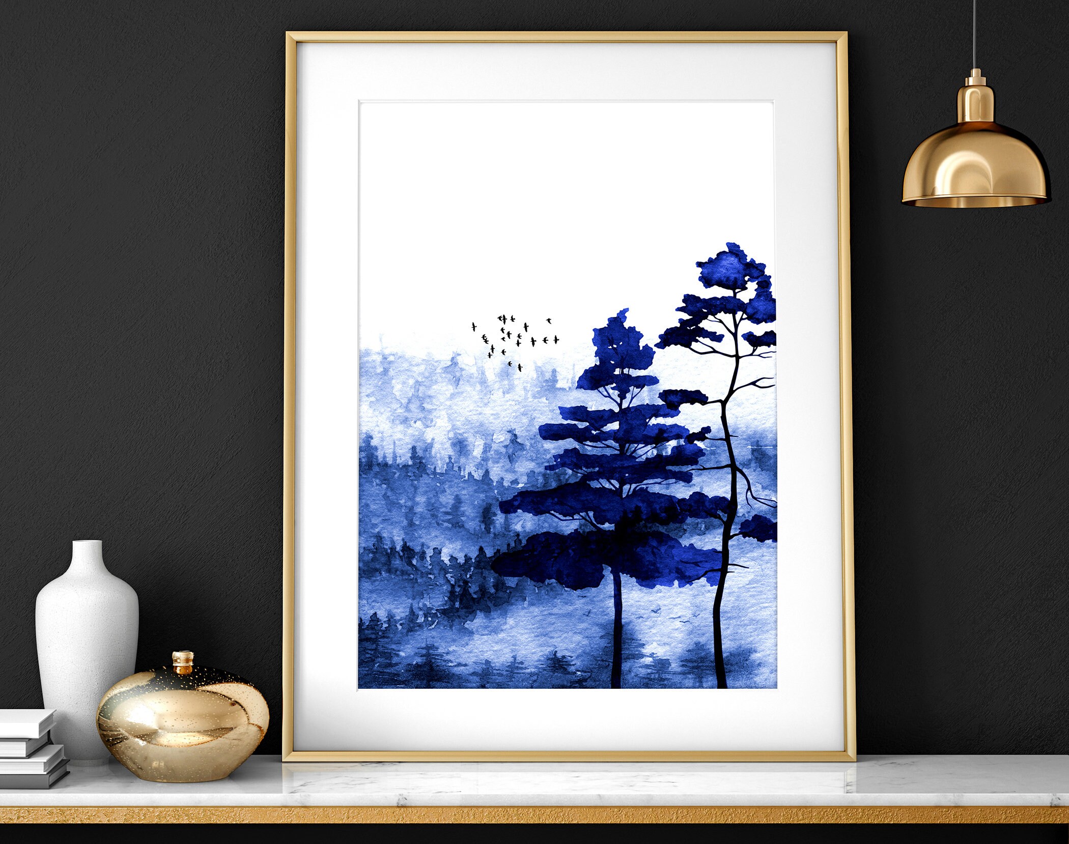 Calming Watercolor Painting Print Set of 3 Minimalist Wall | Etsy UK