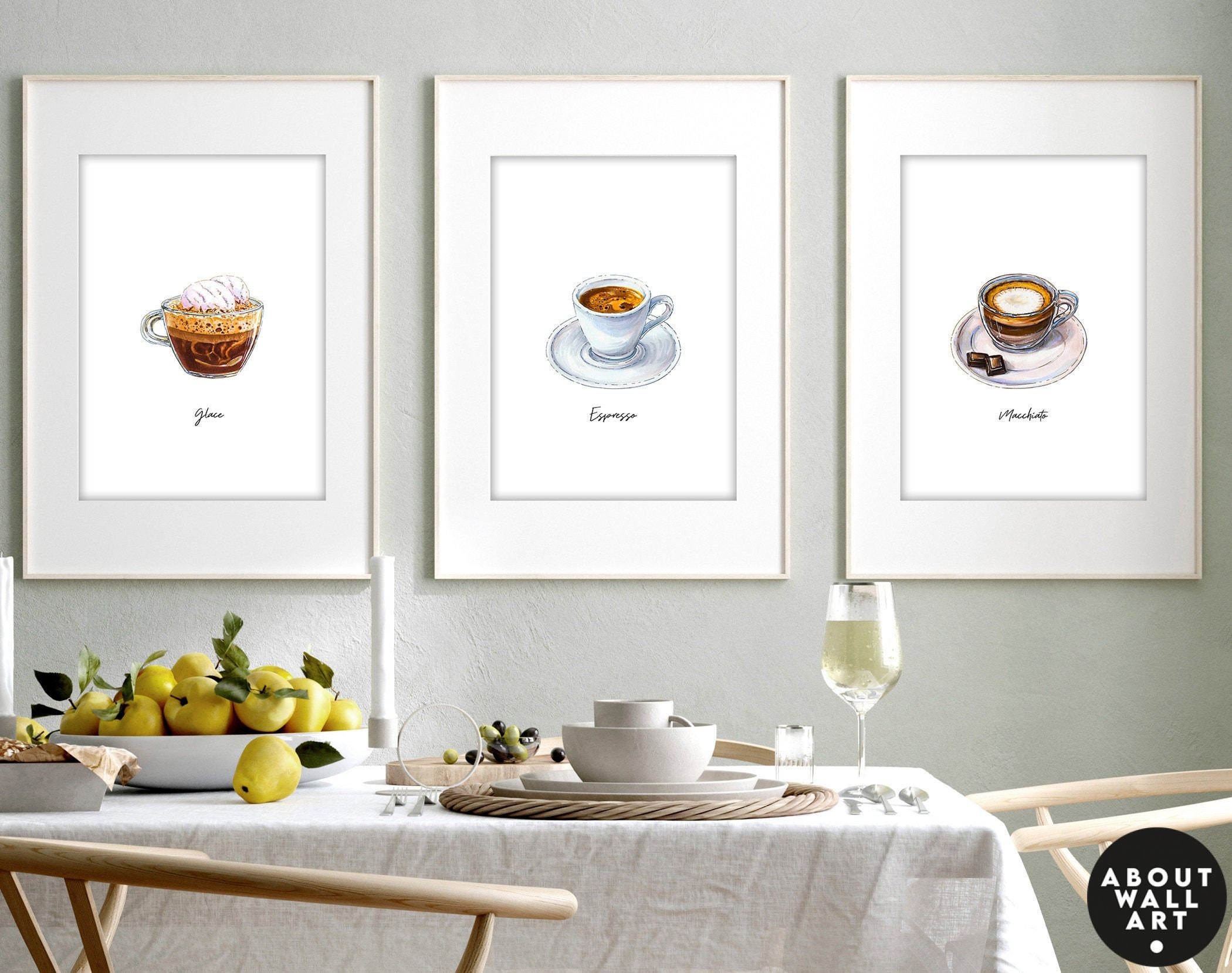 Coffee Gift art print poster Coffee station bar decor Coffee | Etsy
