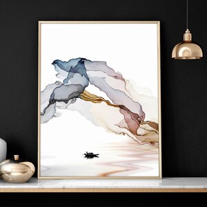 Calming Watercolor Painting Print | Set of 3 Minimalist Wall Prints ...
