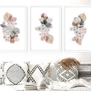 Home Decor Wall Art Botanical Floral Set of 3 Posters - Etsy