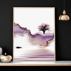 Calming Watercolor Painting Print Set of 3 Minimalist Wall Prints Zen ...
