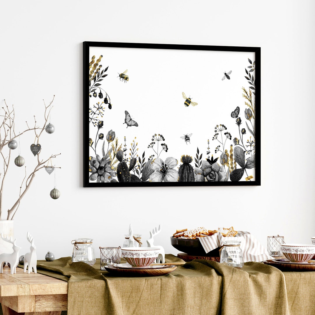 Cottage Core Kitchen Wall Art Decor, Cotaggecore Bedroom Art Print ...