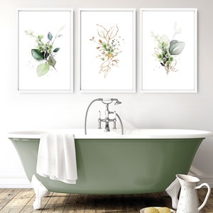 Spa Bathroom Decor Bathroom Wall Decor Botanical Bathroom - Etsy