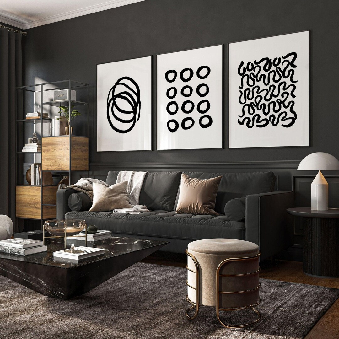 Modern Living Room Wall Art Prints, Contemporary Wall Hanging for Home ...