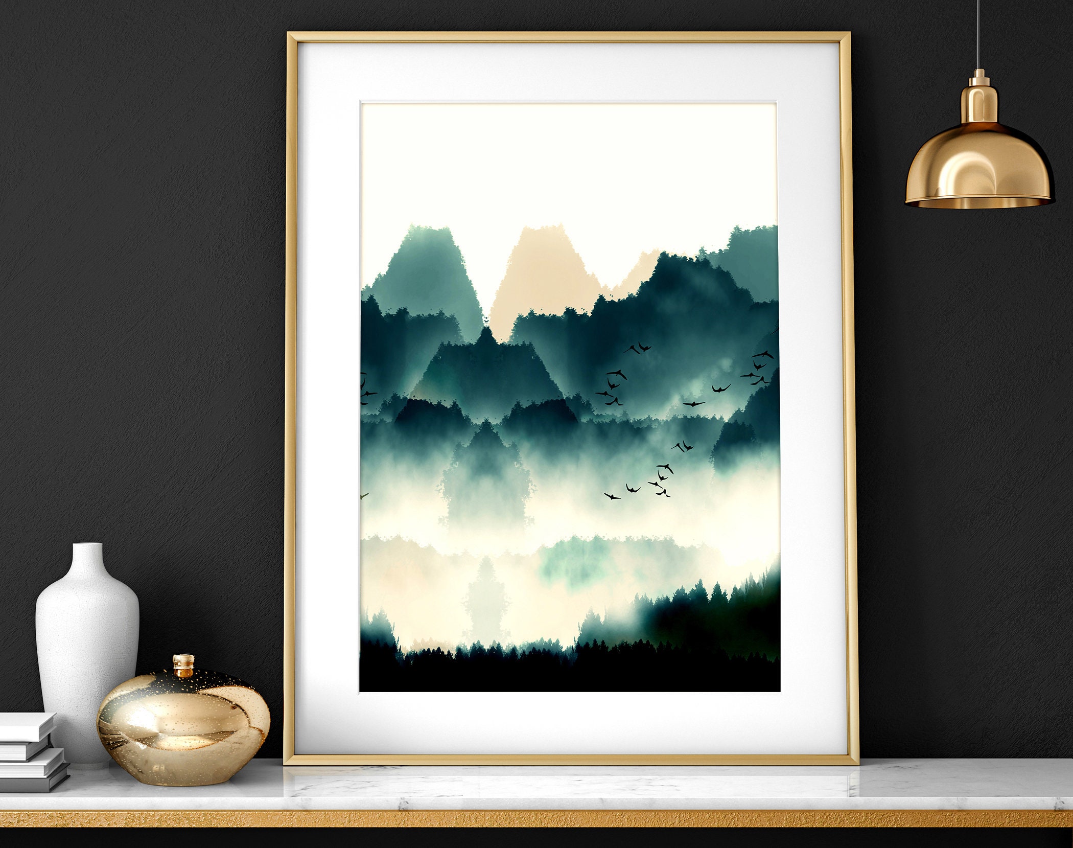 Calming Watercolor Painting Print Set of 3 Minimalist Wall - Etsy UK