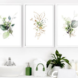 Spa Bathroom Decor Bathroom Wall Decor Botanical Bathroom | Etsy