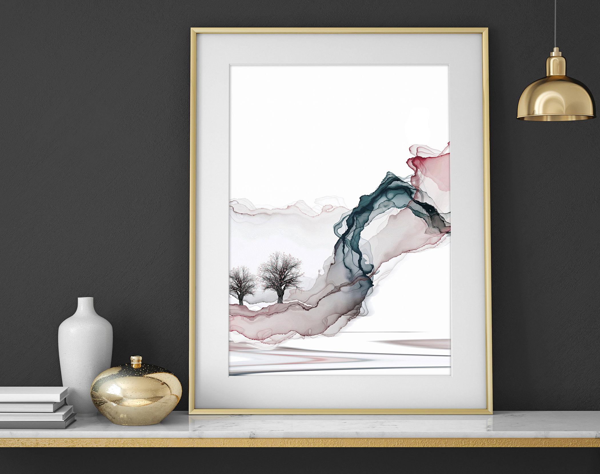 Calming Watercolor Painting Print Set of 3 Minimalist Wall | Etsy