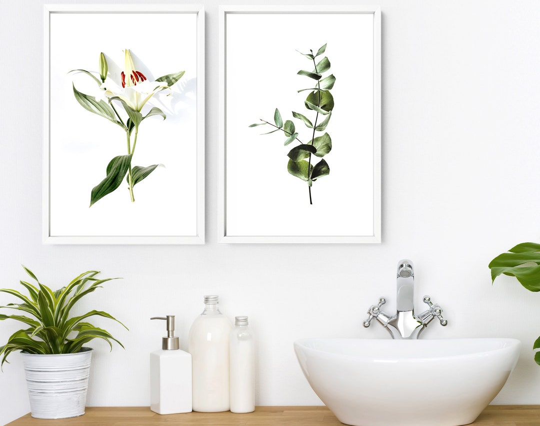 Bathroom Decor Set of 2 Wall Art Prints Framed Wall Art - Etsy