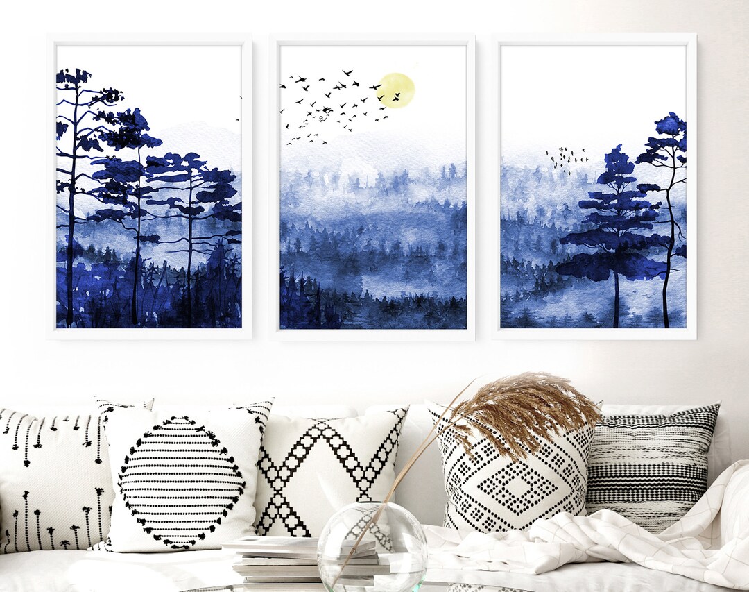 Home Decor Wall Art Wall Hanging Set X 3 Prints Office - Etsy